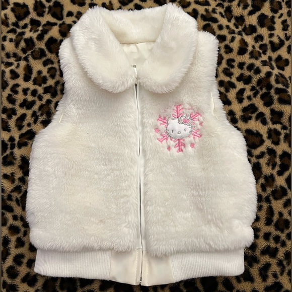 Hello Kitty | Jackets & Coats | Hello Kitty Furry Fluffy Vest | Poshmark